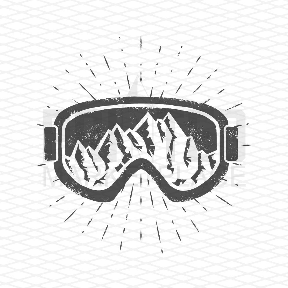 Vintage Ski Goggles Graphic Tee Shirt or Hoodie by Printed Marketplace ...