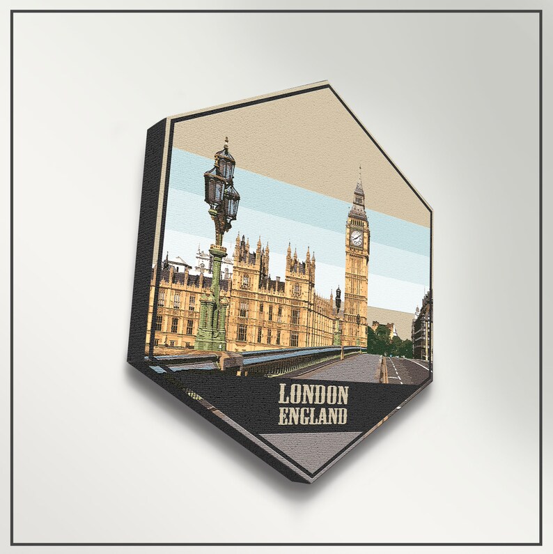 London England Hexagon Print by Printed Marketplace - Etsy
