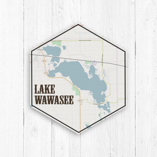 Lake Wawasee Map - Etsy