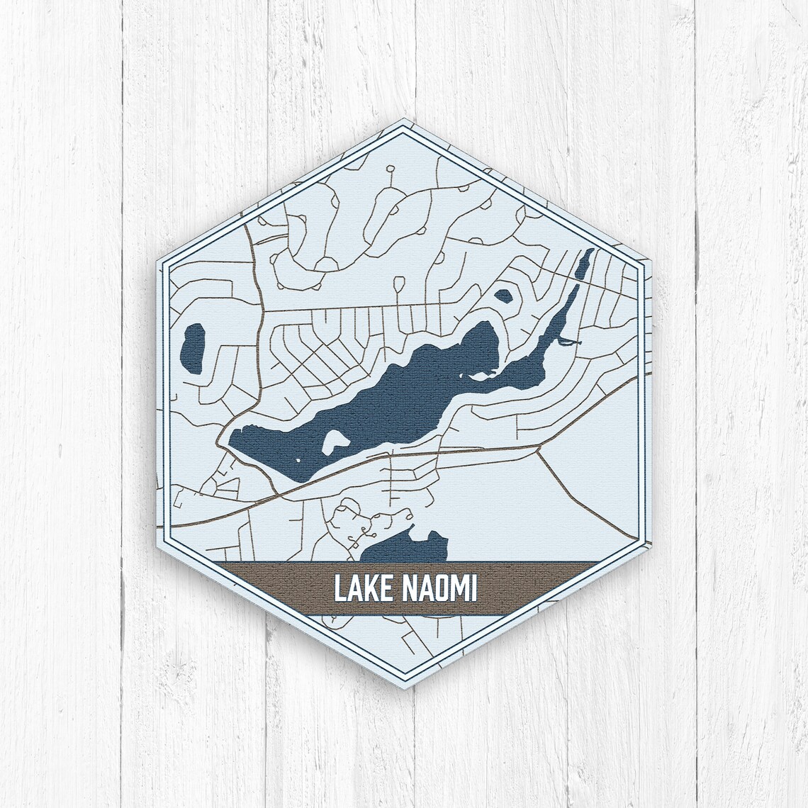 Lake Naomi Pennsylvania Hexagon Canvas Print, Lake Naomi Pennsylvania ...