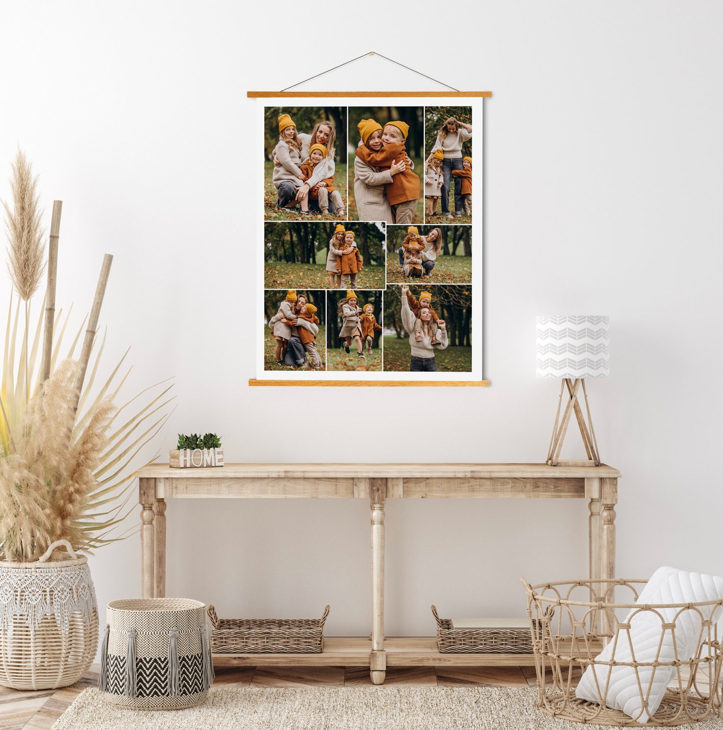 Personalized 6 Photo Collage Hanging Canvas Custom Photo | Etsy