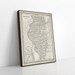 Illinois Antique State Map Print Illinois Canvas Map Art Printed ...