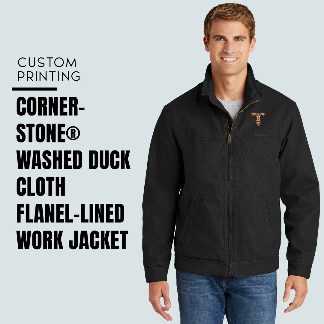 Cornerstone® Washed Duck Cloth Flannel-lined Work Jacket | Custom Work ...