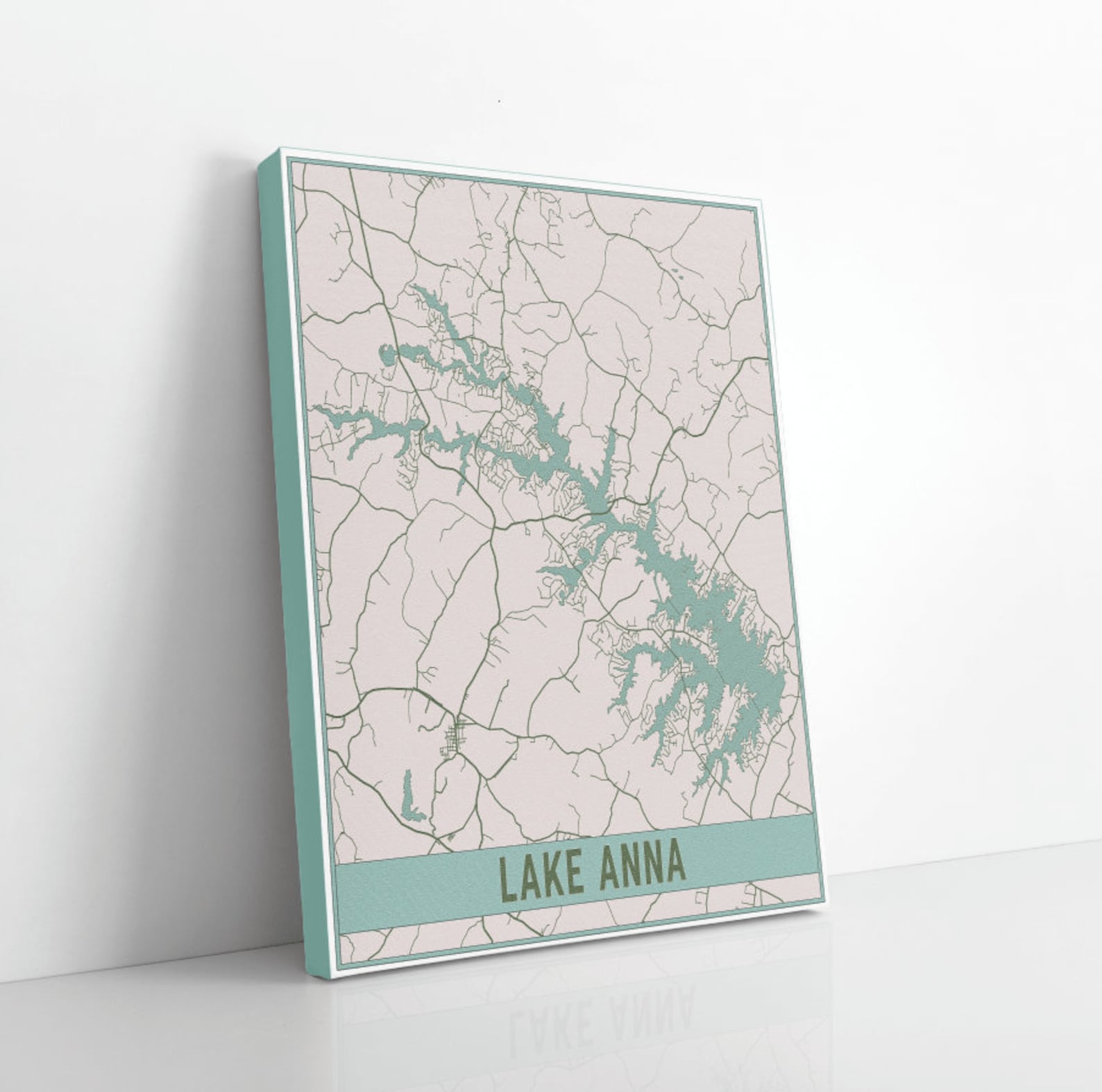 Lake Anna Virginia Map Print Lake Anna Magnetic Poster Frame | Etsy