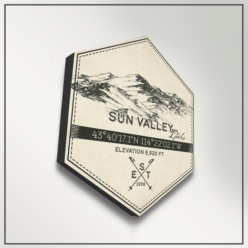 Sun Valley Ski Resort Hexagon Badge - Etsy