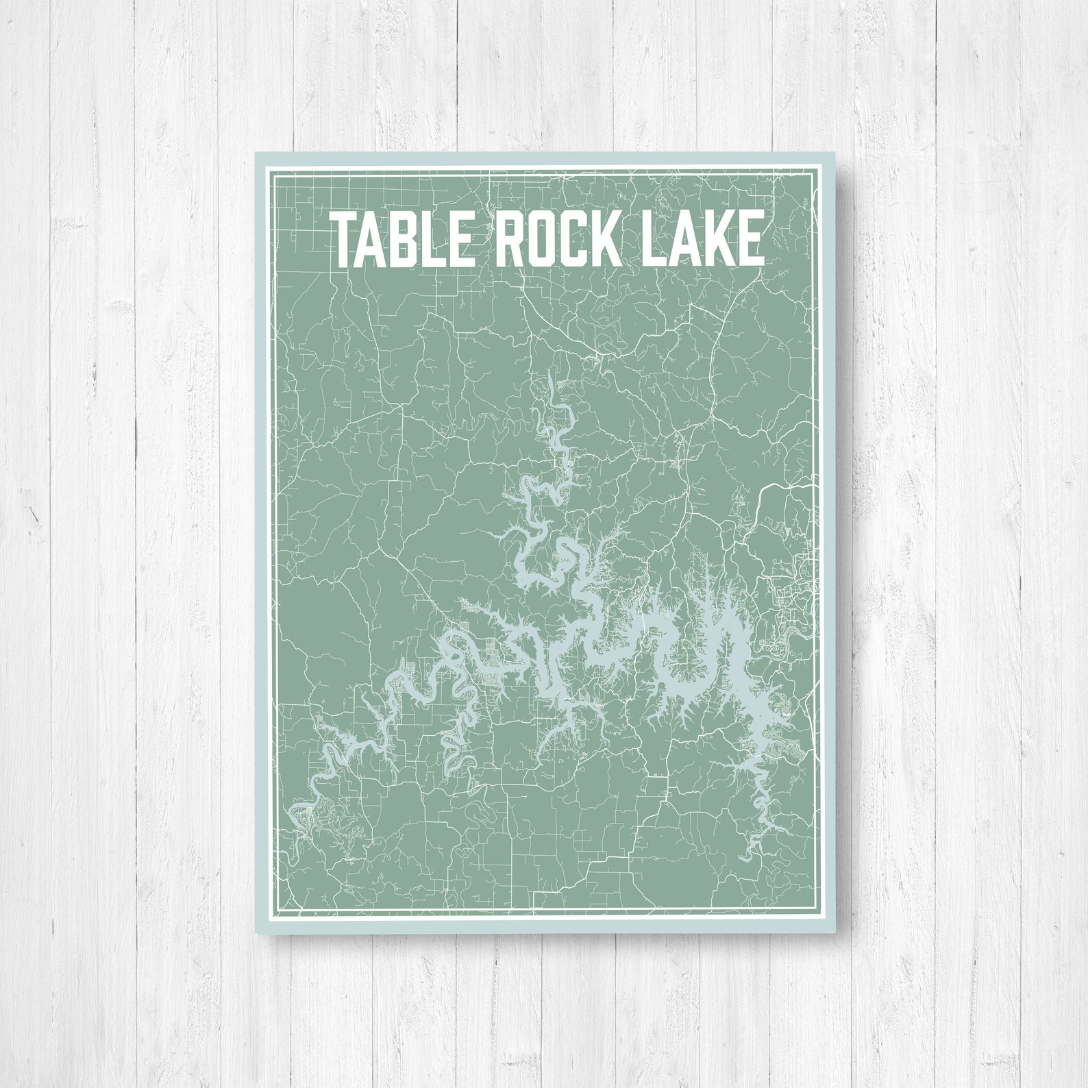 Table Rock Lake Missouri Street Map Print Table Rock - Etsy