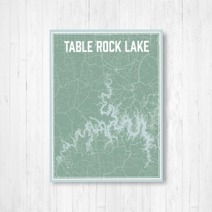 Table Rock Lake Missouri Street Map Print | Table Rock Magnetic Poster ...