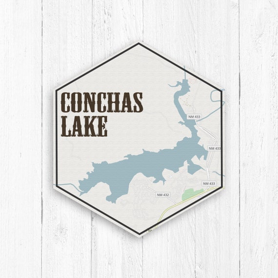 Conchas Lake New Mexico Hexagon Lake Map by Printed - Etsy