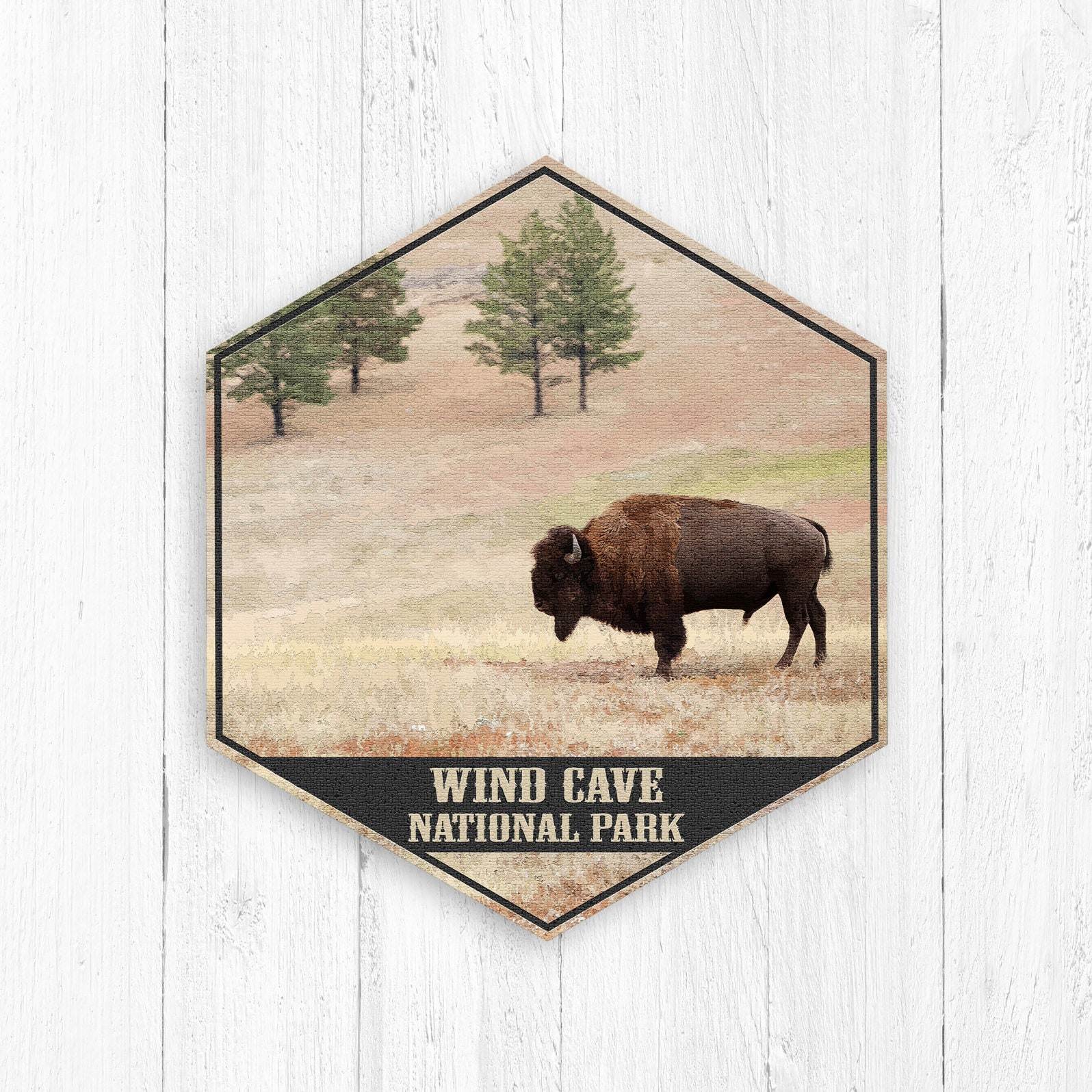 Wind Cave National Park South Dakota Hexagon Canvas by Printed | Etsy