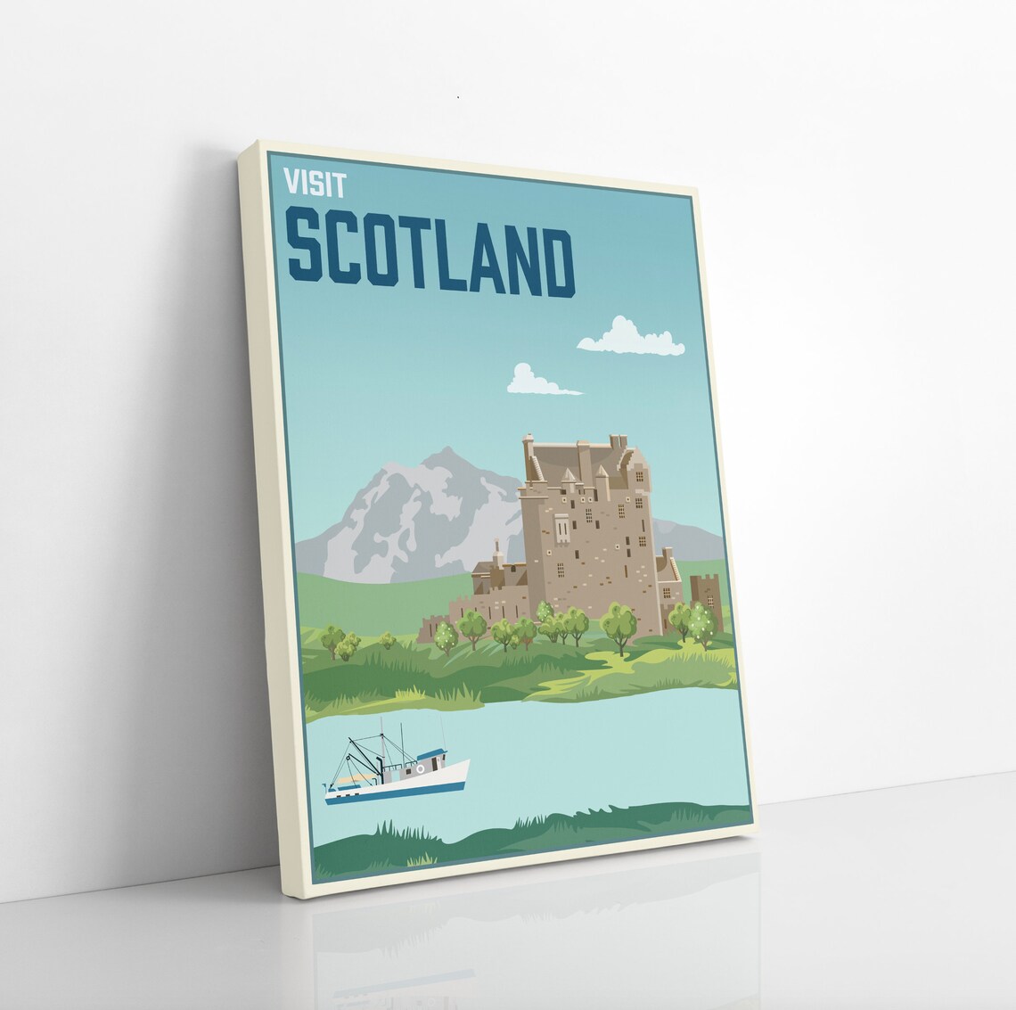 Scotland Modern Illustration Print Visit Scotland Magnetic - Etsy