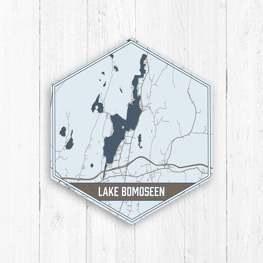 Lake Bomoseen Vermont Hexagon Print, Lake Bomoseen Canvas, Lake ...