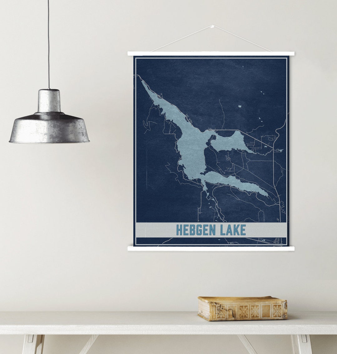 Hebgen Lake Montana Map Print | Hebgen Lake Magnetic Poster Frame ...