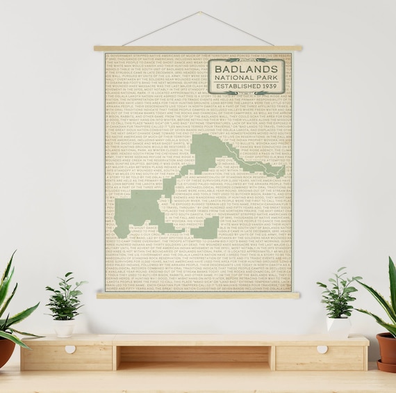 Badlands Map Printable Badlands National Park Map Print | Topographic