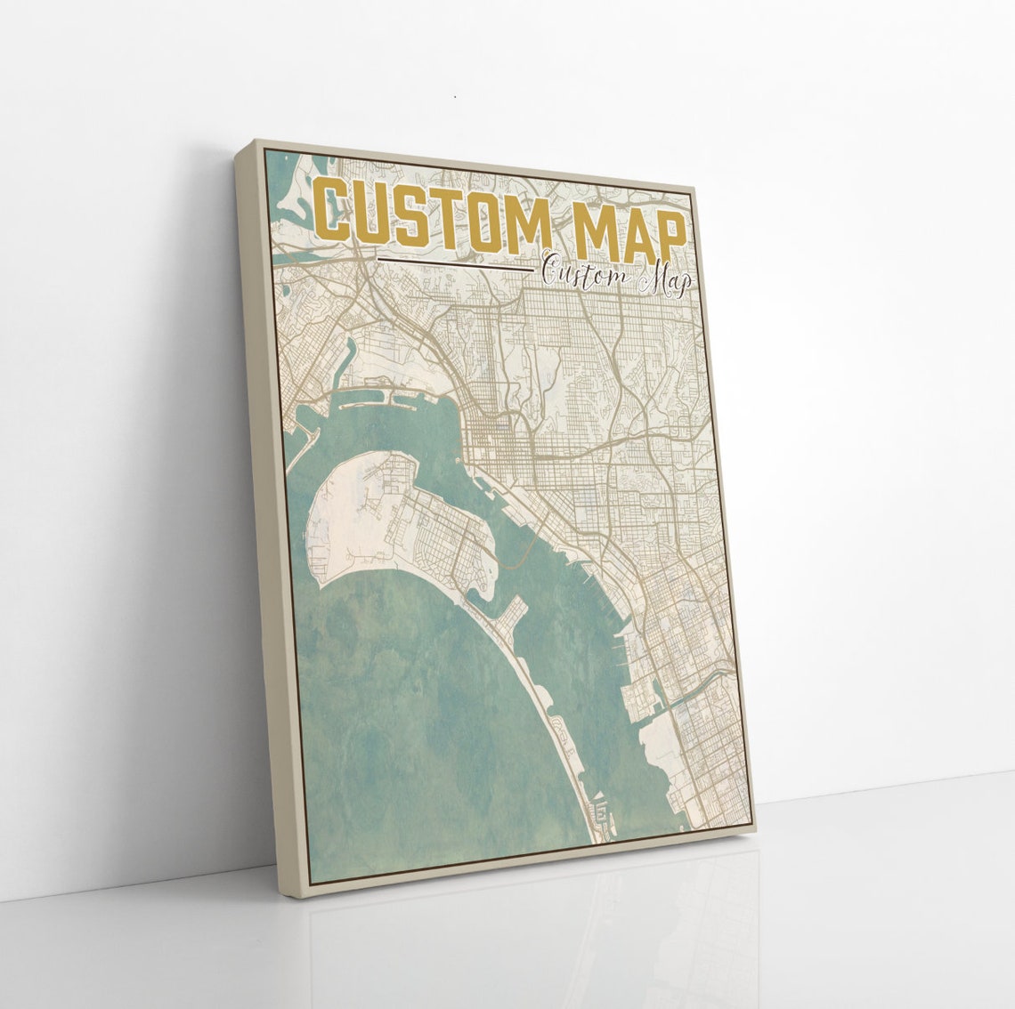 Custom Vintage City Street Map by Printed Marketplace - Etsy