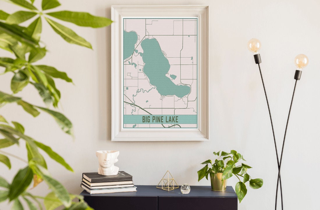Big Pine Lake Minnesota Map Print Big Pine Lake Magnetic - Etsy