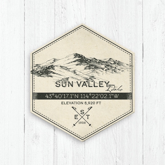 Sun Valley Ski Resort Hexagon Badge - Etsy
