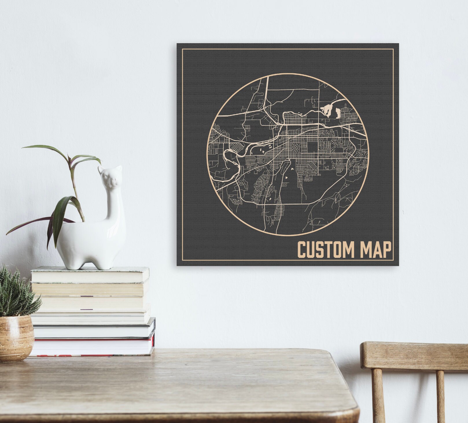 Custom Map Custom Map Print Map With Streets Map of | Etsy