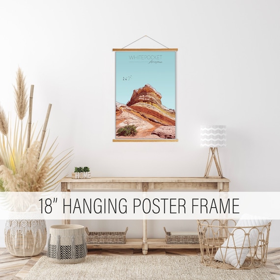 18 Wooden Hanging Picture Frames Magnetic Hanging | Etsy