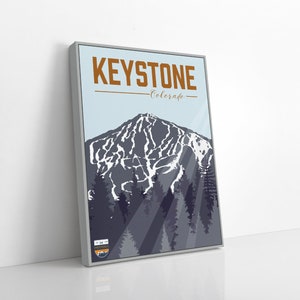 Keystone Colorado Ski Illustration Print | Hanging Canvas of Keystone ...