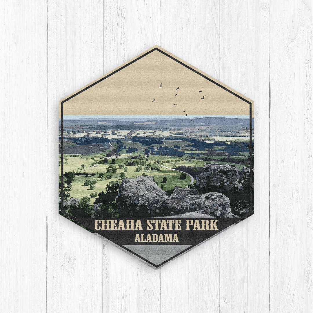 Cheaha State Park Alabama Hexagon Print, Cheaha State Park Hexagon ...