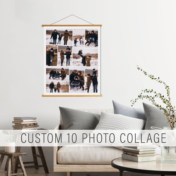 Customizable 10 Picture Collage Hanging Canvas Personalized | Etsy