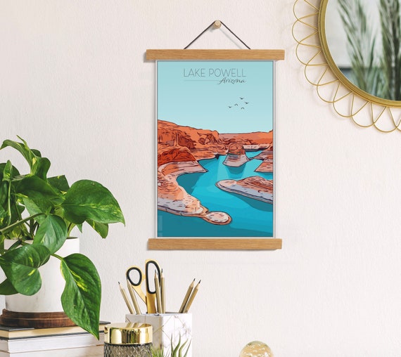 Lake Powell Arizona Illustration Print Lake Powell Hanging - Etsy