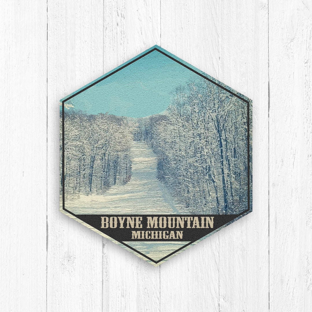 Boyne Mountain Print, Boyne Hexagon Canvas, Boyne Sign, Boyne Mountain ...