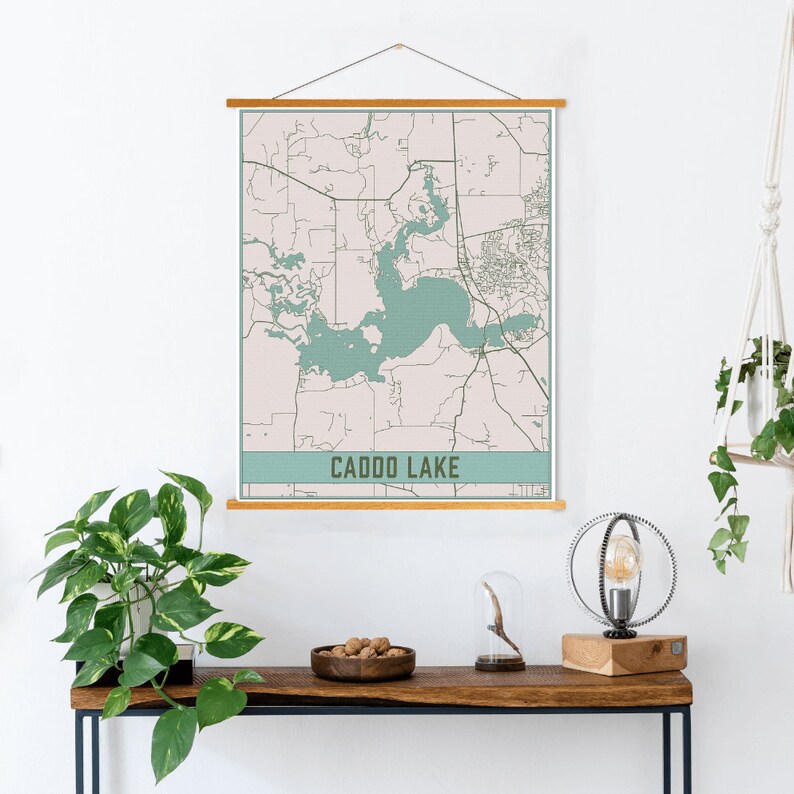 Caddo Lake Texas Map Print Caddo Lake Magnetic Poster Frame - Etsy