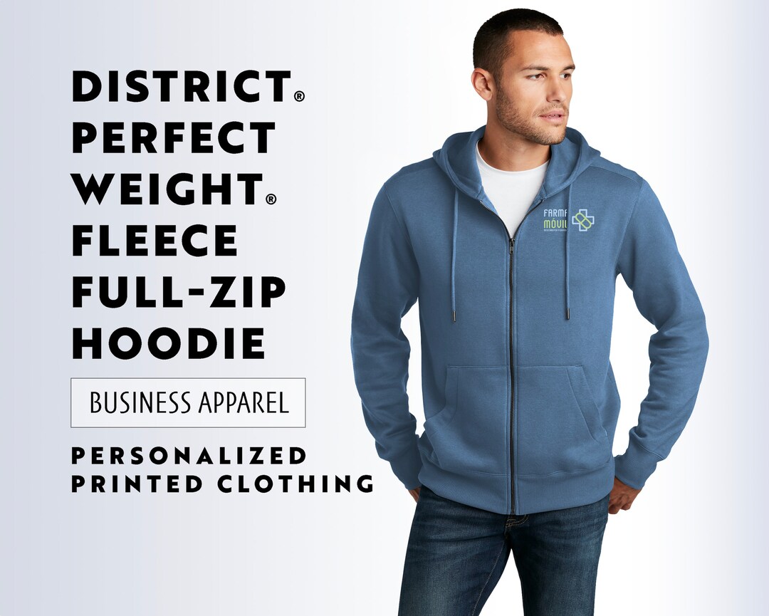 District® Fleece Hoodie | Custom Full-zip Sweatshirt | Personalized ...