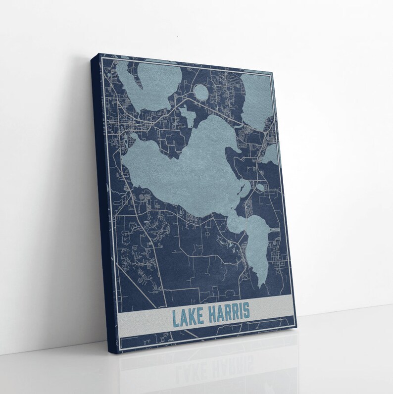 Lake Harris Florida Map Print Lake Harris Magnetic Poster - Etsy