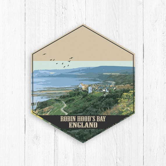 Robin Hood's Bay England Hexagon Print by Printed | Etsy