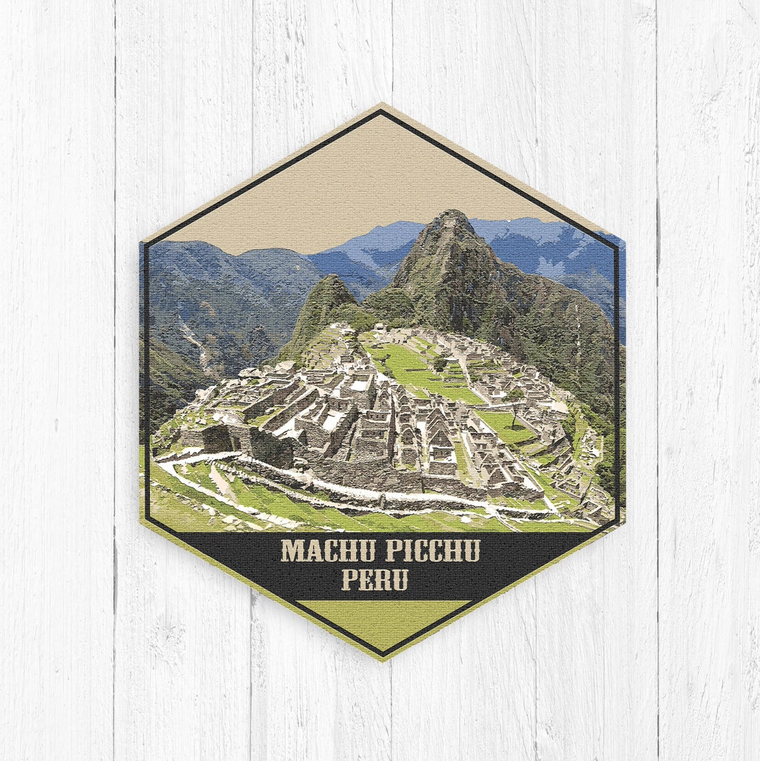 Machu Picchu Peru Hexagon Illustration by Printed Marketplace - Etsy