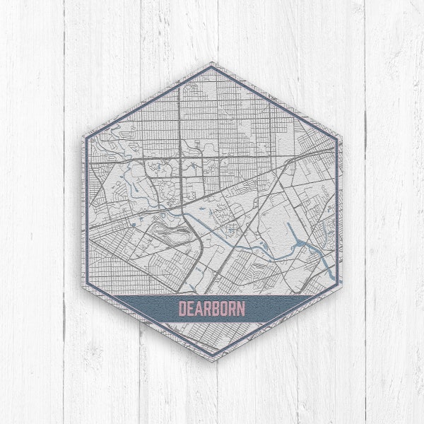 Street Map of Dearborn Michigan - Etsy UK