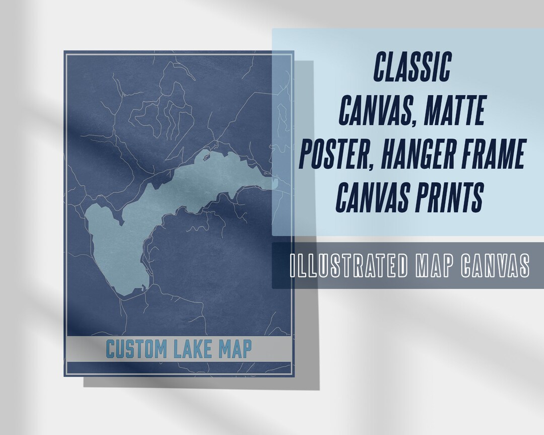 Custom Map, Custom City Map, Map of Hometown, Map Print, Dark Blue ...