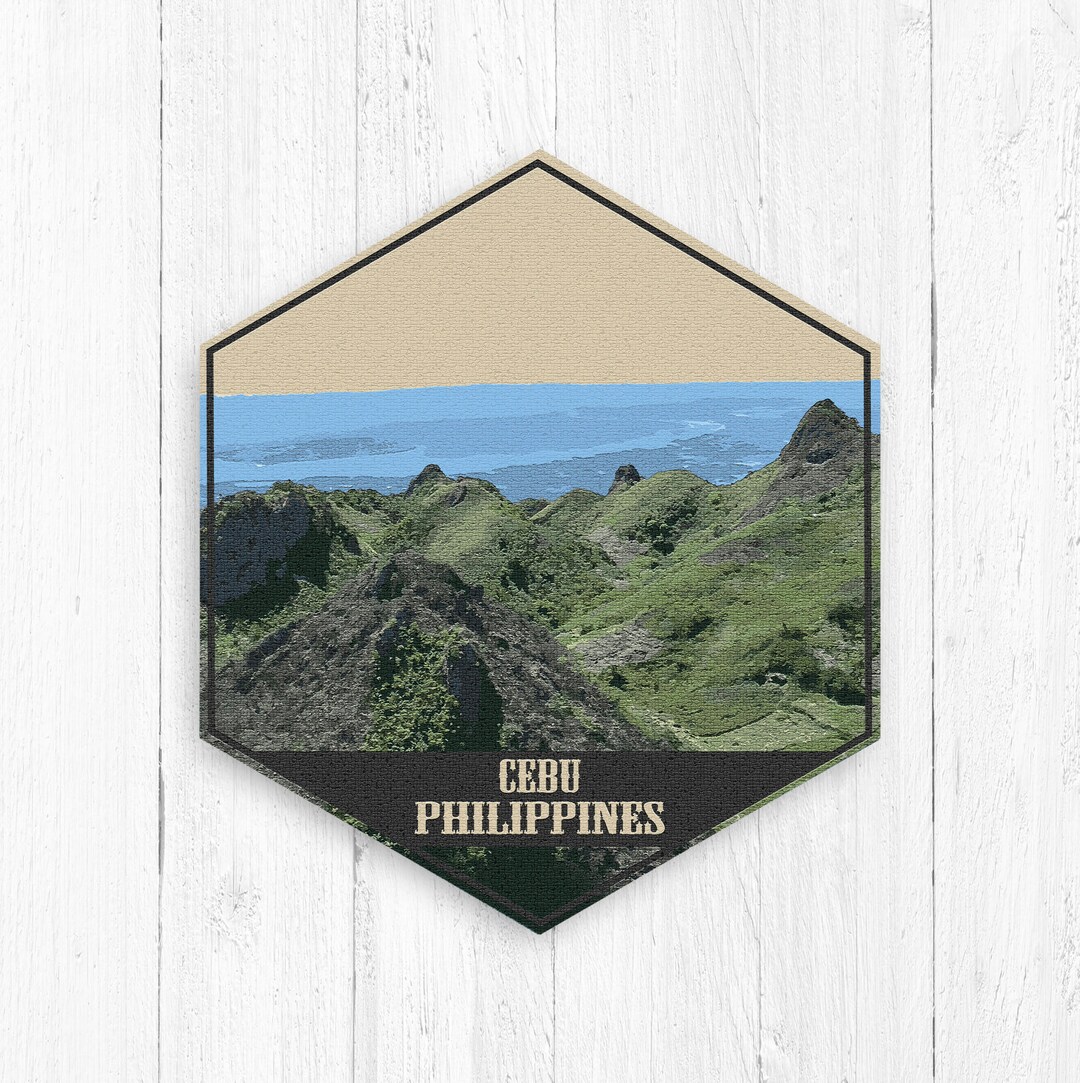 Cebu Philippines Hexagon Illustration by Printed Marketplace - Etsy