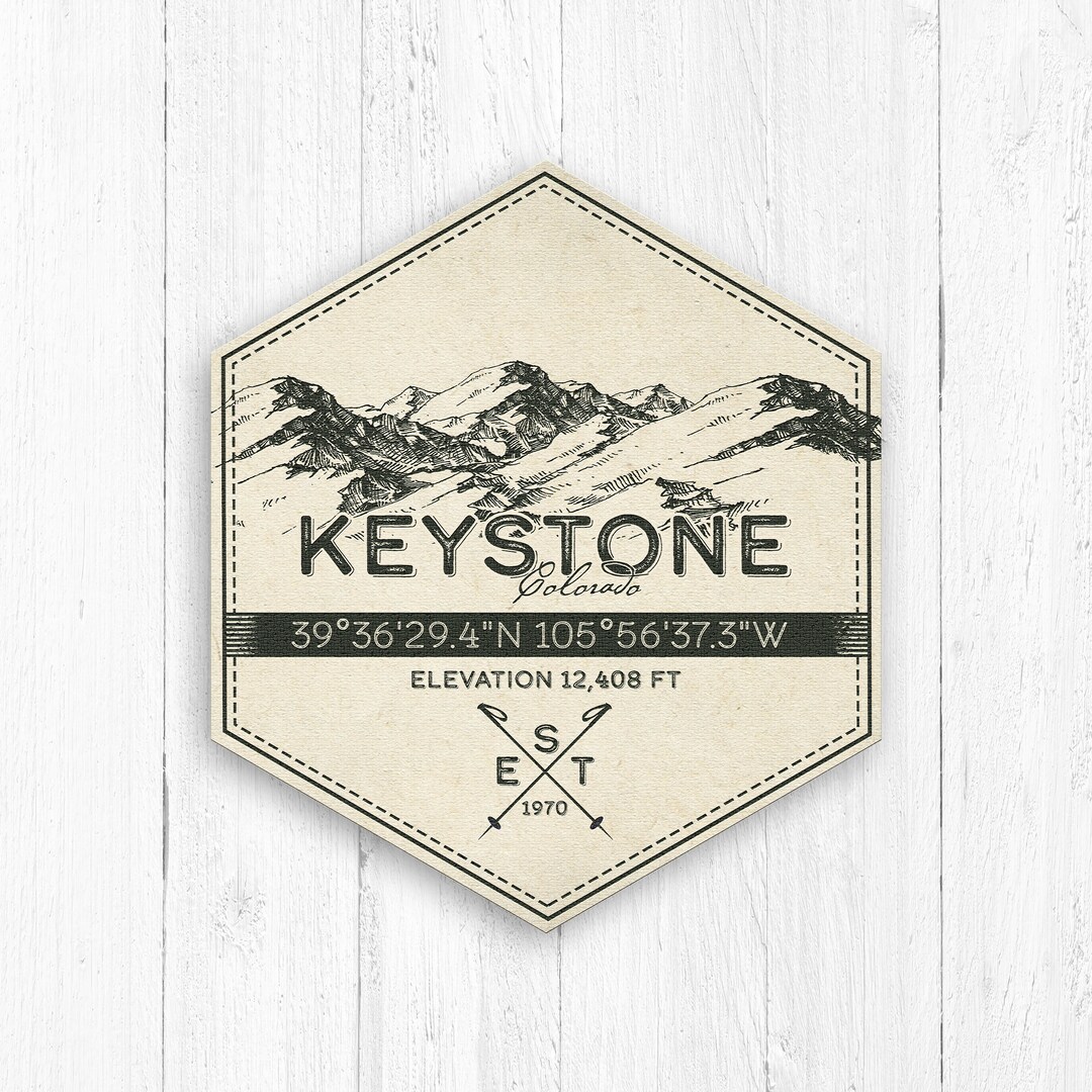 Keystone Ski Resort Hexagon Badge - Etsy