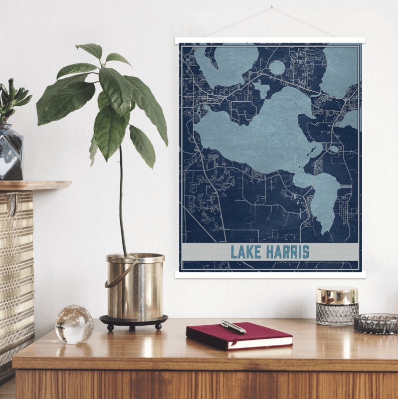 Lake Harris Florida Map Print Lake Harris Magnetic Poster - Etsy
