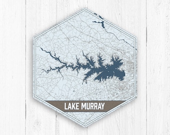 Lake Murray Map - Etsy