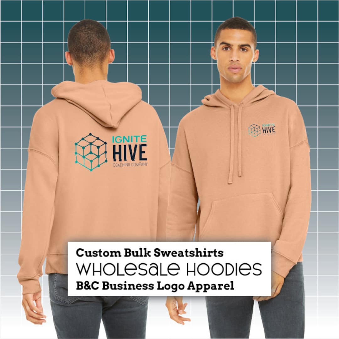 BULK Bella & Canvas Hooded Sweatshirts | Personalized Business Apparel ...
