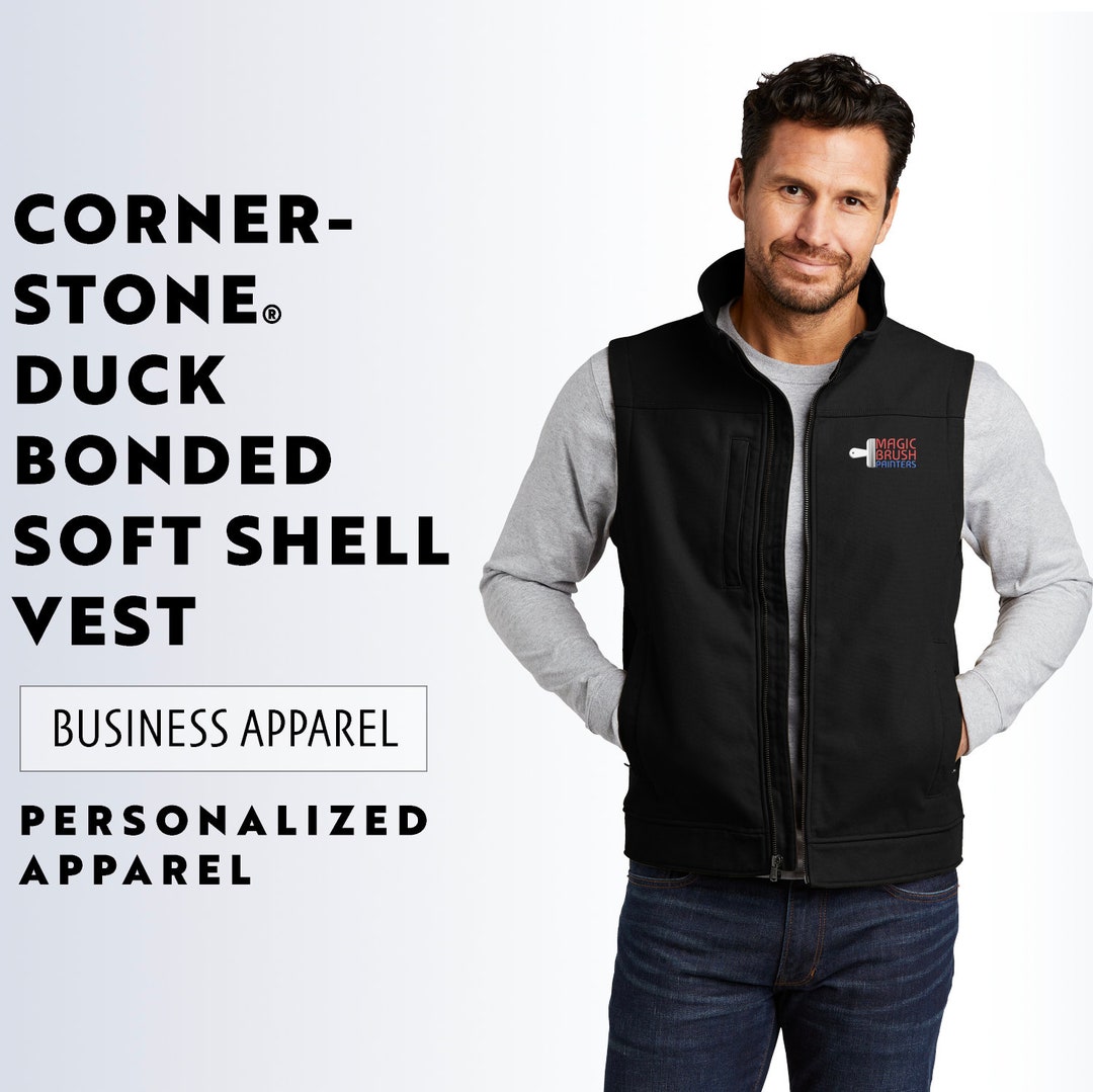 Cornerstone® Duck Bonded Soft Shell Vest | Customizable Soft Shell Vest ...