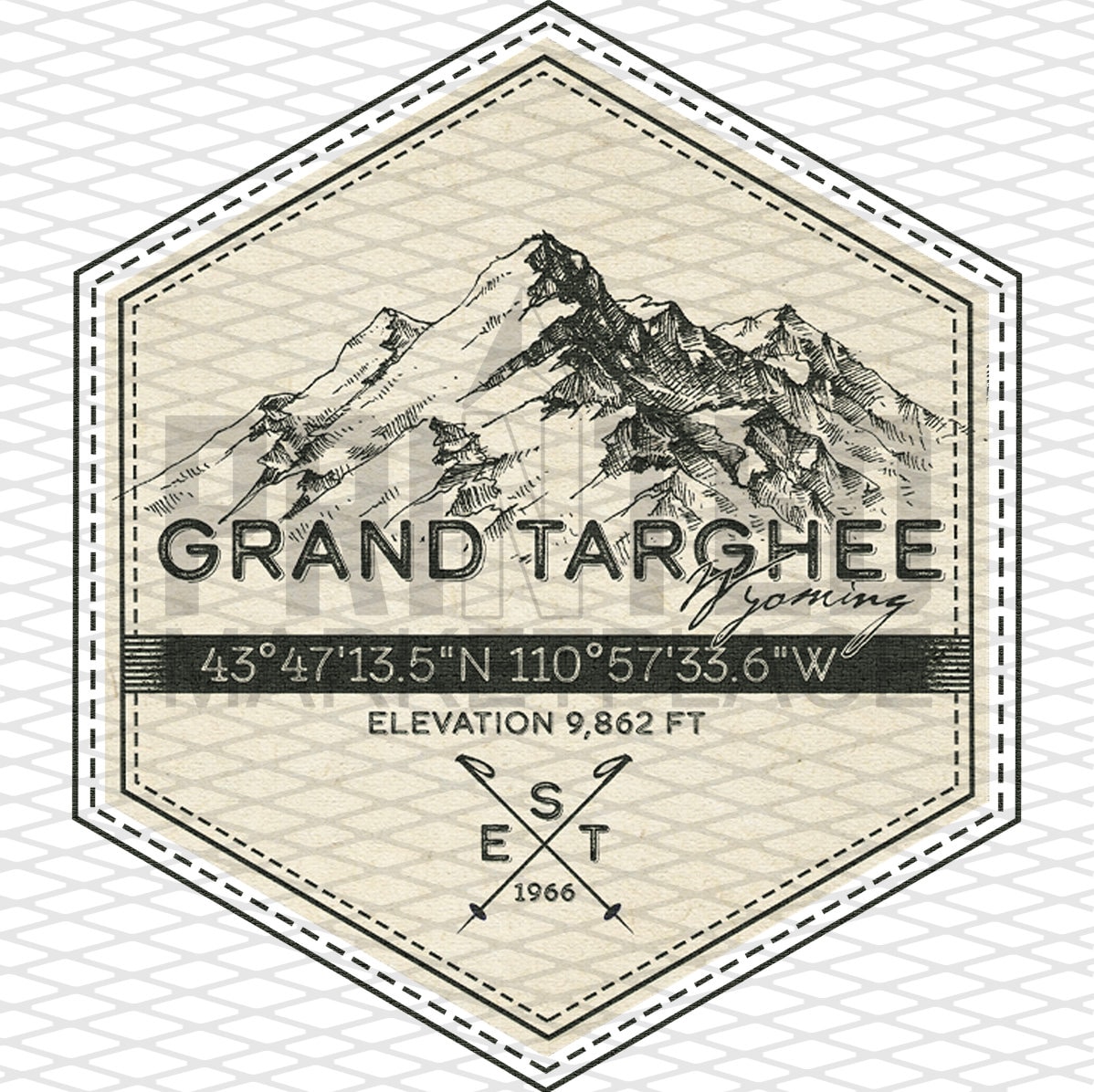 Grand Targhee Ski Badge Tee Shirt or Hoodie by Printed | Etsy