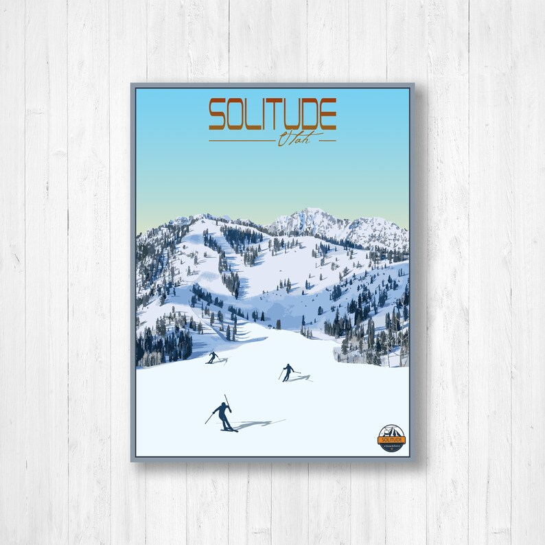 Solitude Utah Modern Illustration Print Hanging Canvas of - Etsy