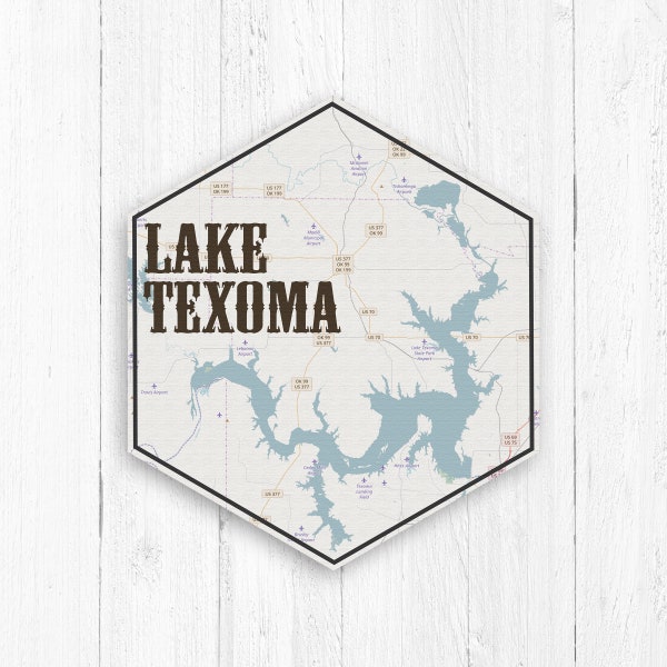 Lake Texoma Map Svg - Etsy