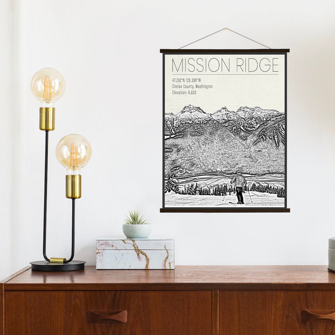 Mission Ridge Washington Ski Resort Area | Hanging Canvas of Mission ...