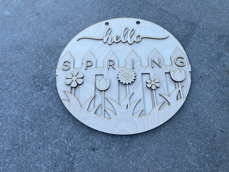 18 Hello Spring DIY Wood Kit Sign Wall Decor Home - Etsy