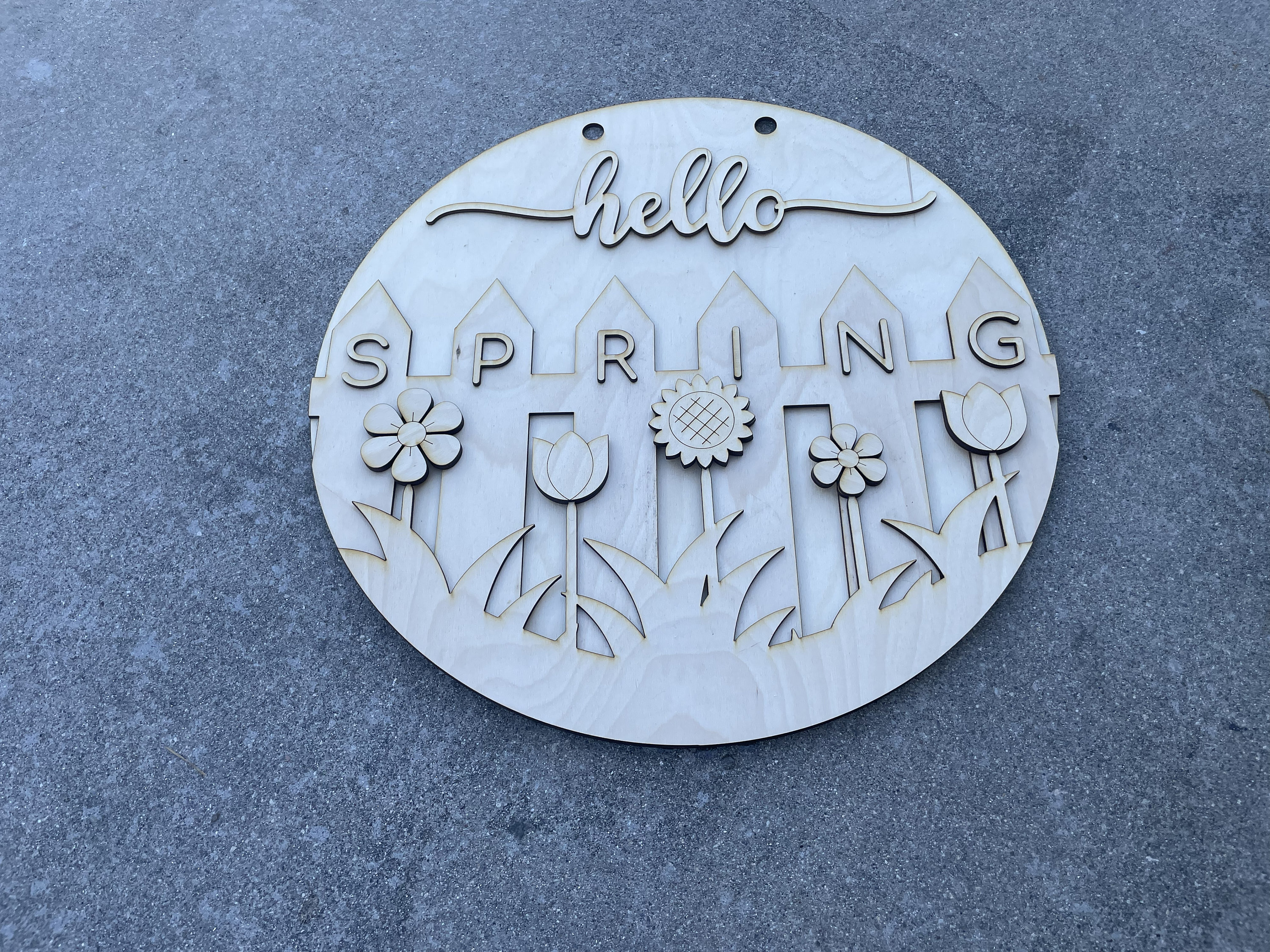 18 Hello Spring DIY Wood Kit Sign Wall Decor Home - Etsy