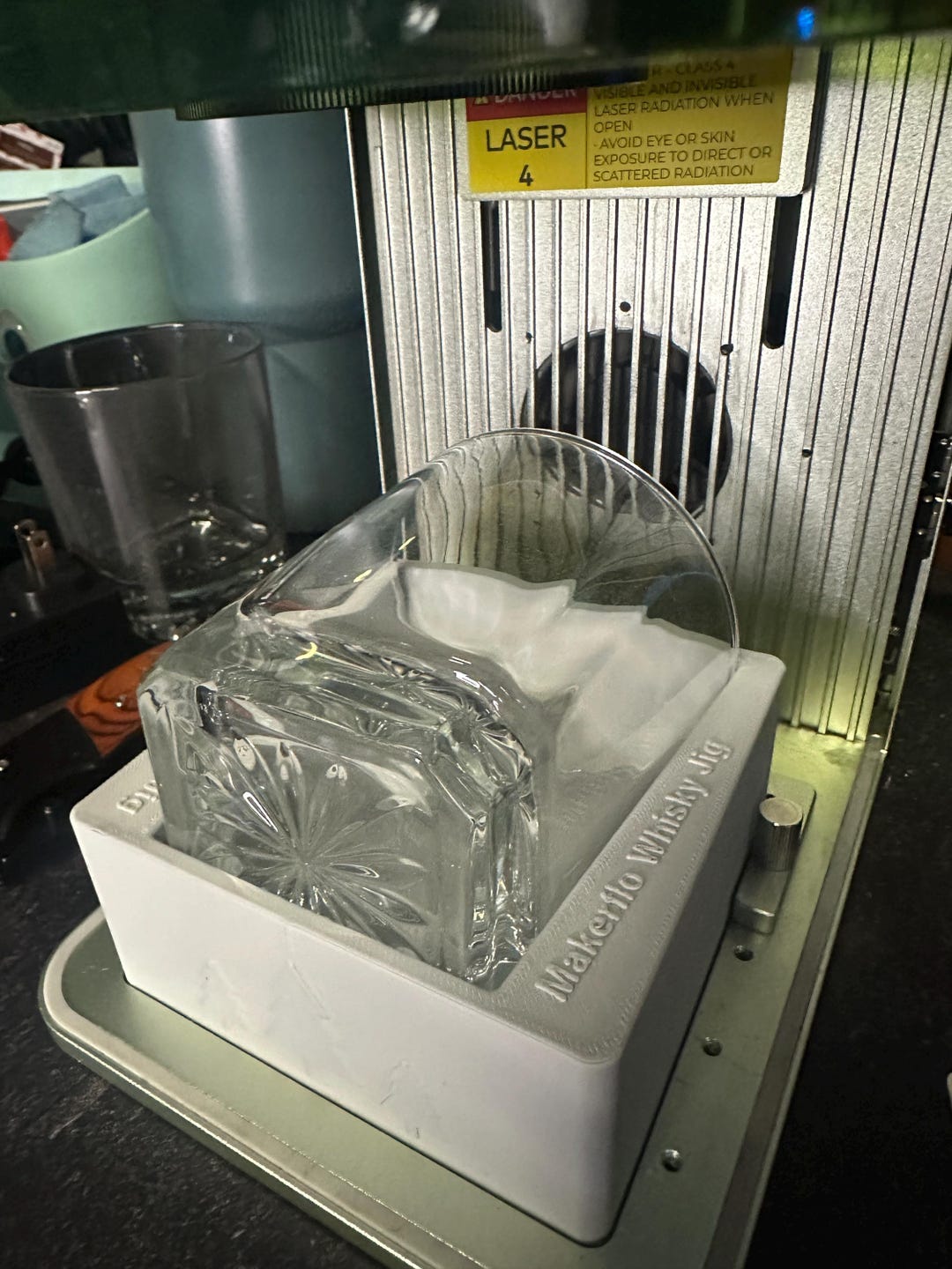 Whiskey Glass Jig for Xtool F1 – Precision Laser Engraving Fixture for Tumblers, Glassware ...