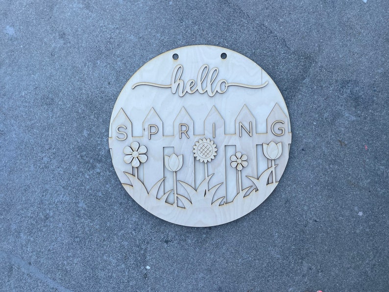 18 Hello Spring DIY Wood Kit Sign Wall Decor Home - Etsy