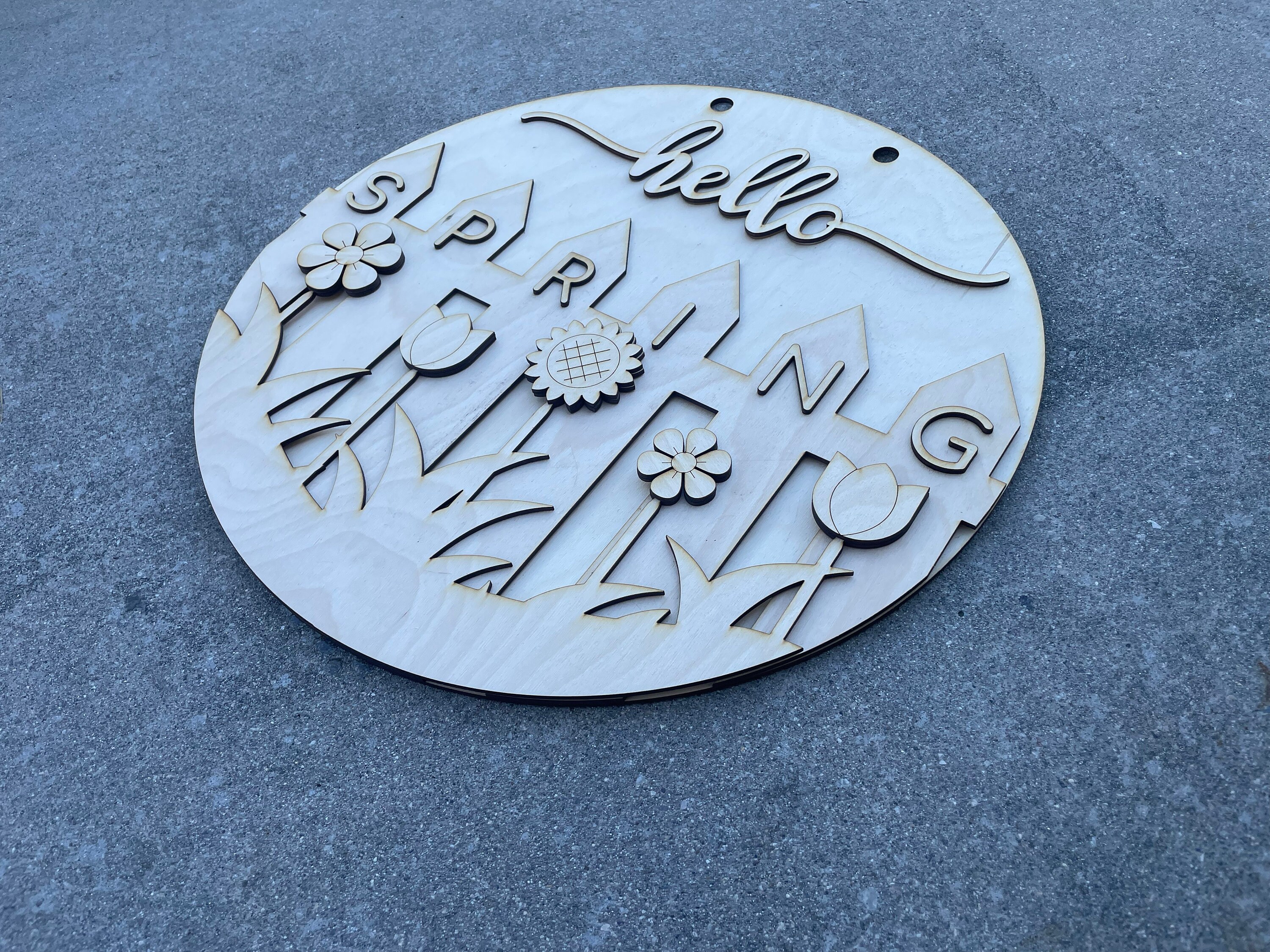 18 Hello Spring DIY Wood Kit Sign Wall Decor Home | Etsy