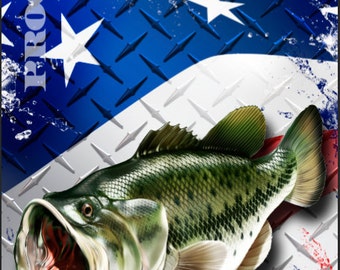 Bass fish flag | Etsy